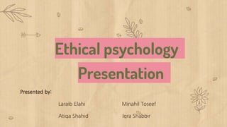 ethical violation in the experiment of pit of despair | PPTX