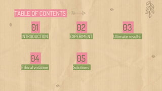 ethical violation in the experiment of pit of despair | PPTX