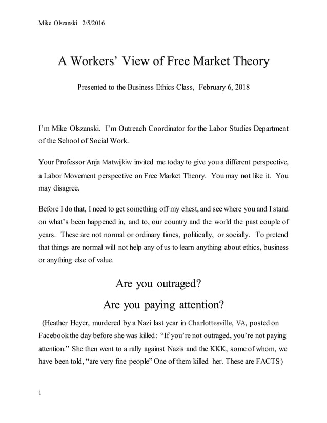 Business Ethics Class Presentation 2/6/18 | PDF