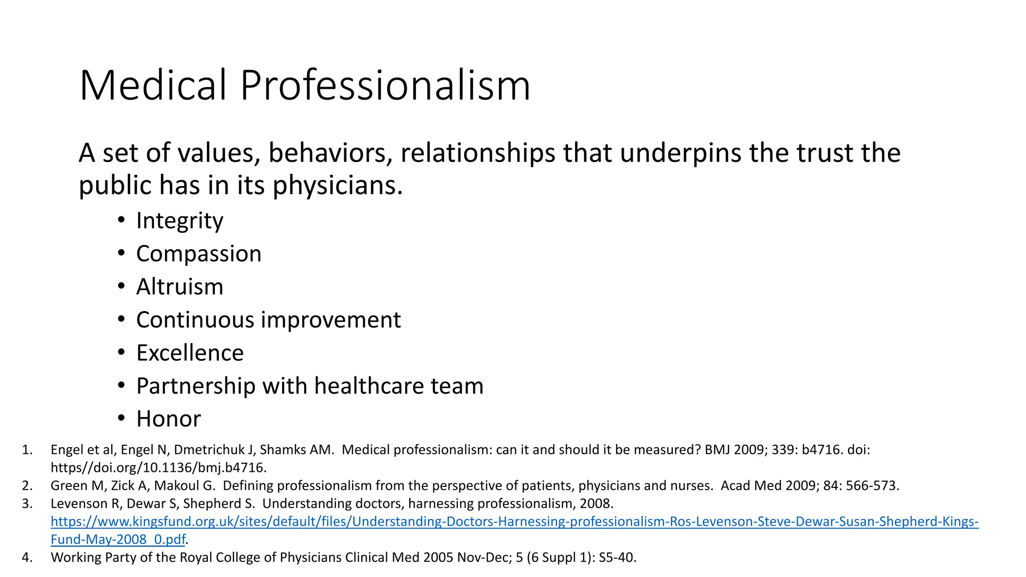 What is Medical Professionalism? (What is Professionalism in Medicine ...