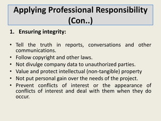 Ethics & professional responsibilities | PPTX