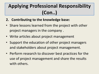 Ethics & professional responsibilities | PPTX