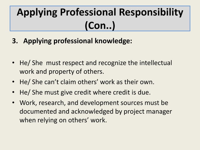 Ethics & professional responsibilities | PPTX