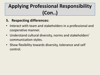Ethics & professional responsibilities | PPTX