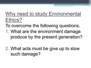 Environmental Ethics | PPTX