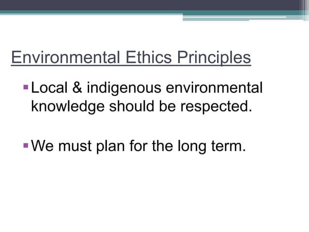 Environmental Ethics | PPTX
