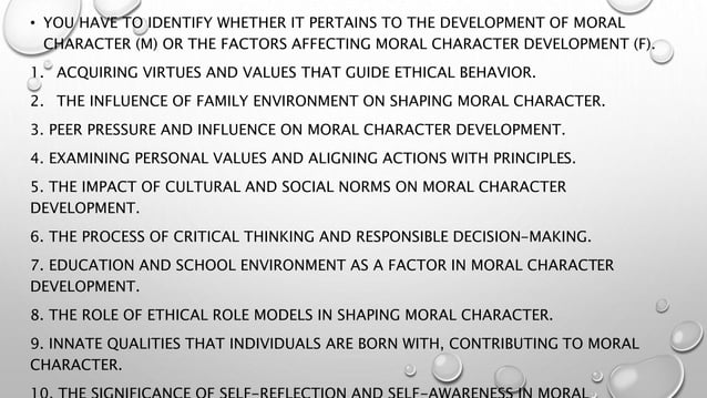 ethics reporting how moral character develop | PPT