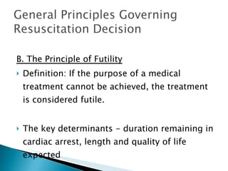 Ethics In Resuscitation (Revised for 2010) | PPT