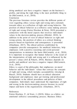 ETHICS, RIGHT, WRONG ETHICS, RIGHT, WRONG4 | DOCX