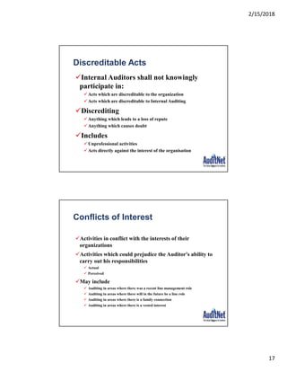 Ethics for Internal Auditors | PDF