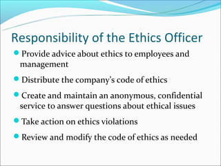 Ethics & social responsibility | PPT