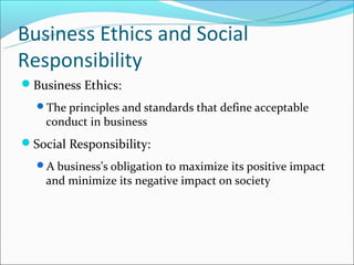 Ethics & social responsibility | PPT