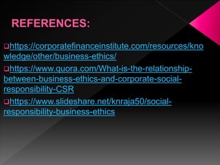 Ethics & social responsibility | PPTX