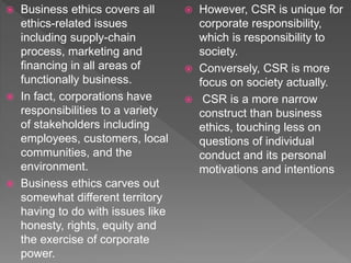Ethics & social responsibility | PPTX