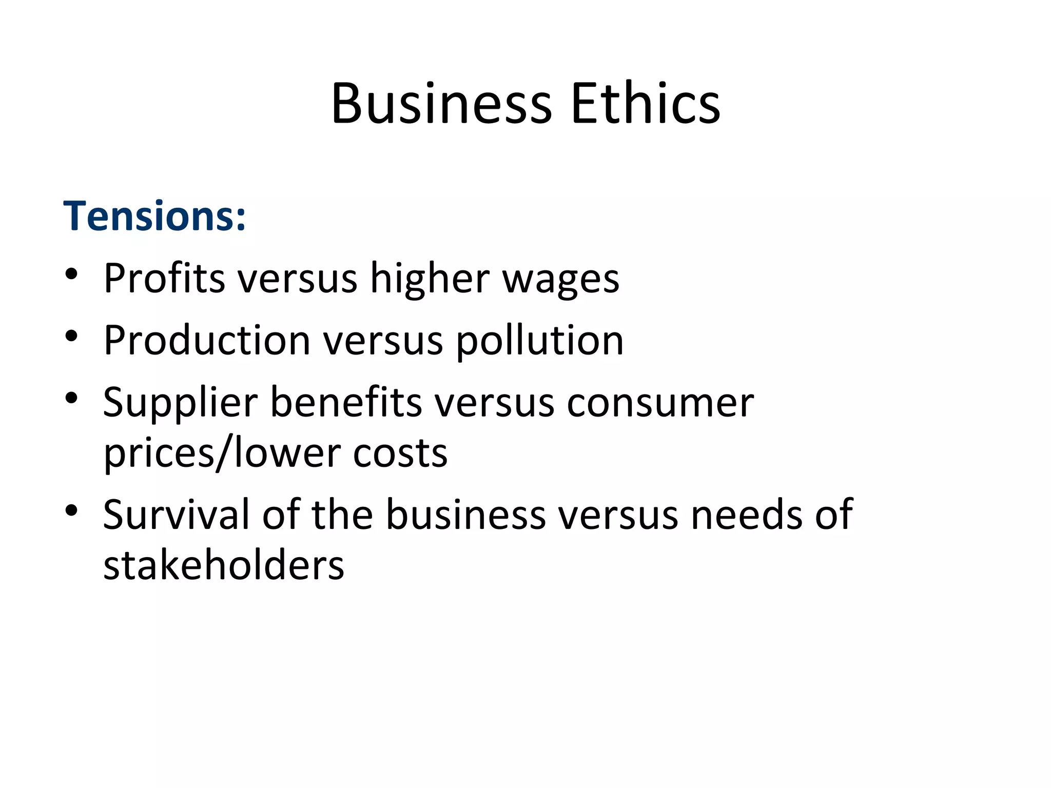 Ethics & stakeholders | PPT