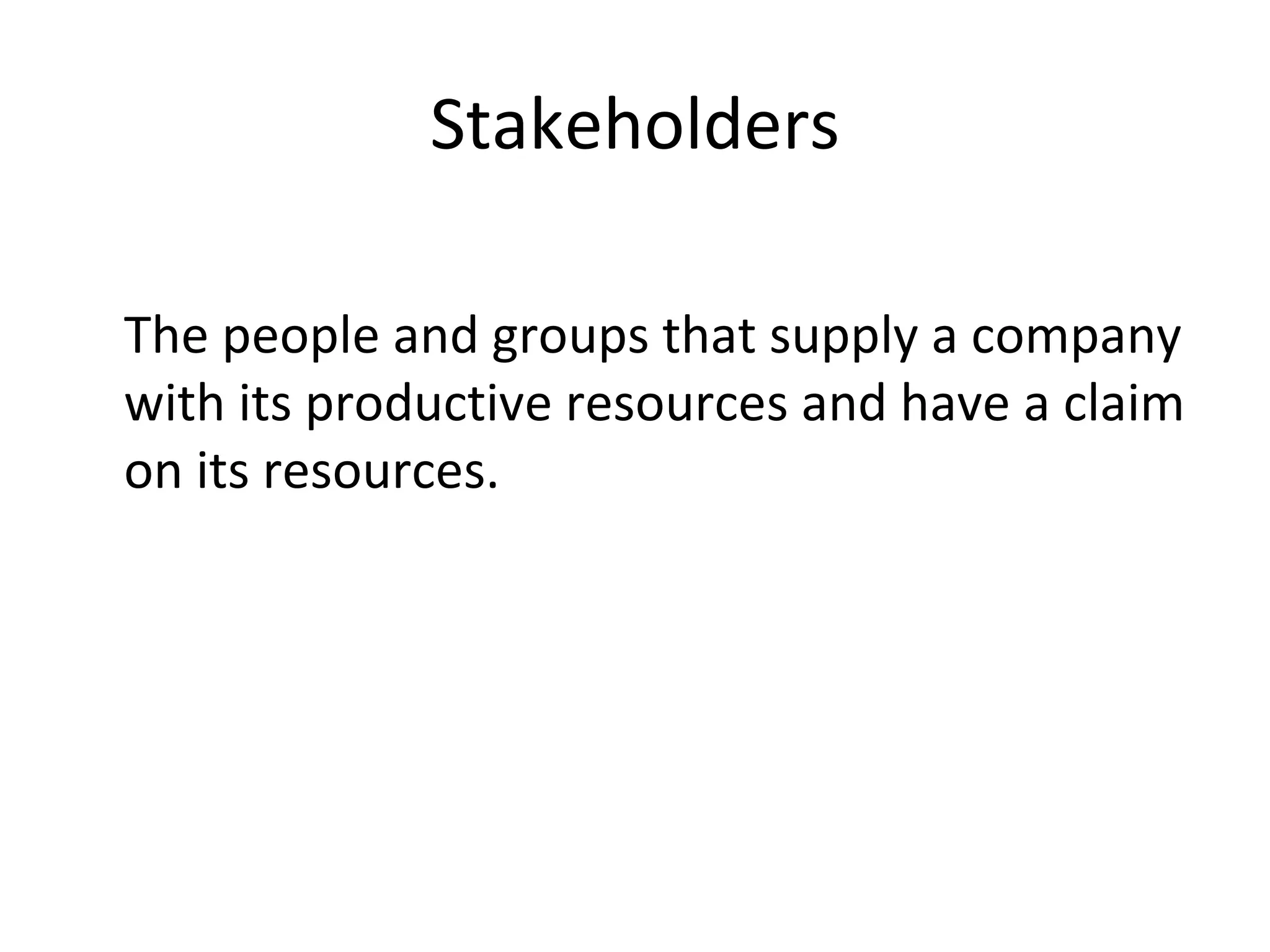 Ethics & stakeholders | PPT