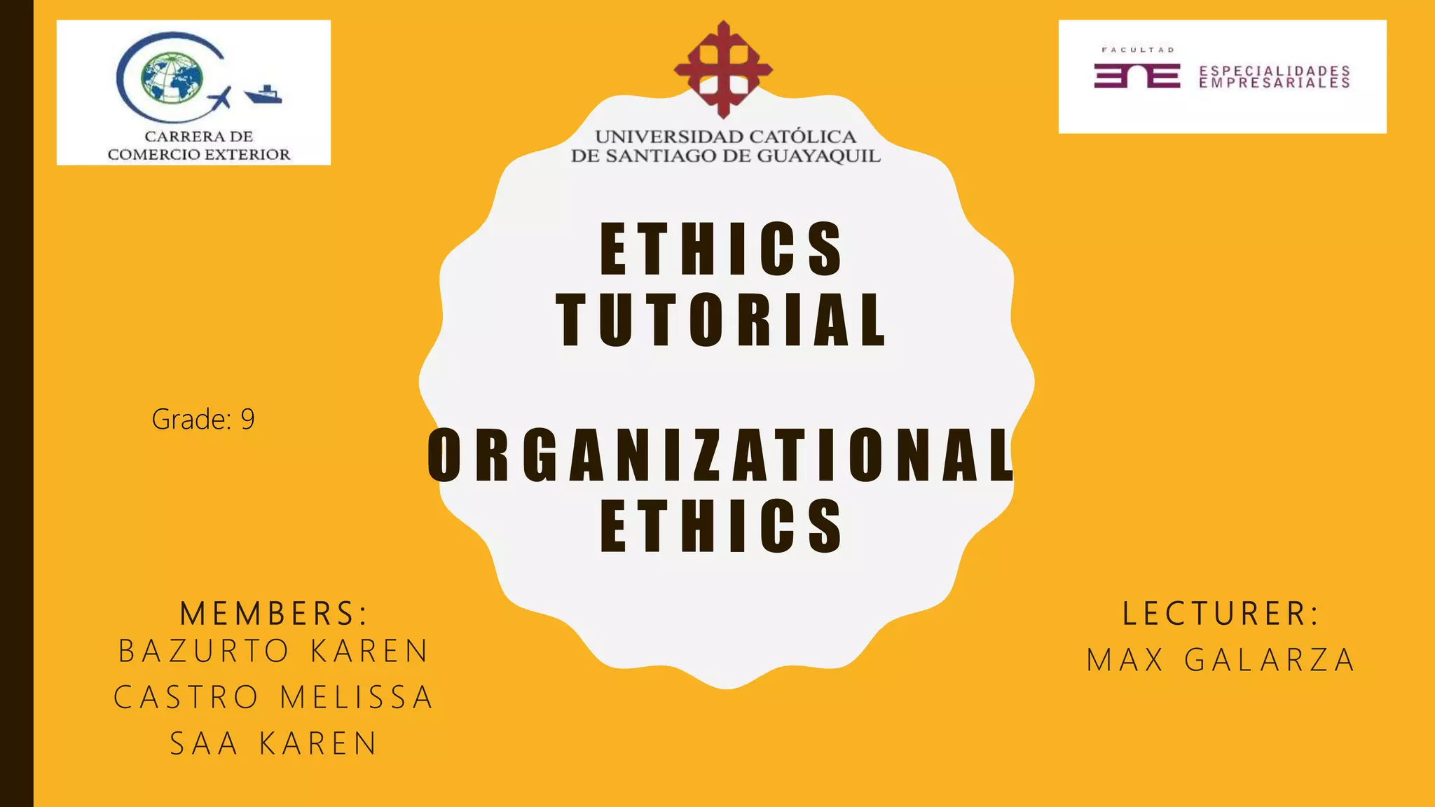 Organizational ethics reason for business ethics | PPTX | Business ...