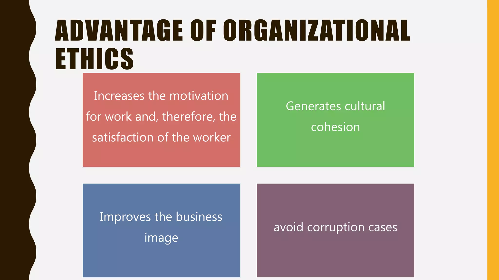 Organizational ethics reason for business ethics | PPT