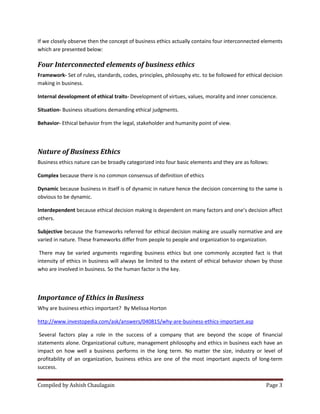 Ethics unit i_introduction | PDF