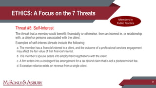 Ethics: A Focus on the 7 Threats | PPTX