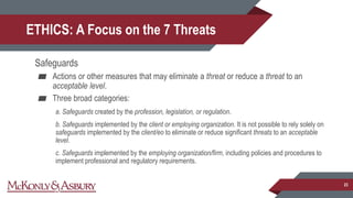 Ethics: A Focus on the 7 Threats | PPTX