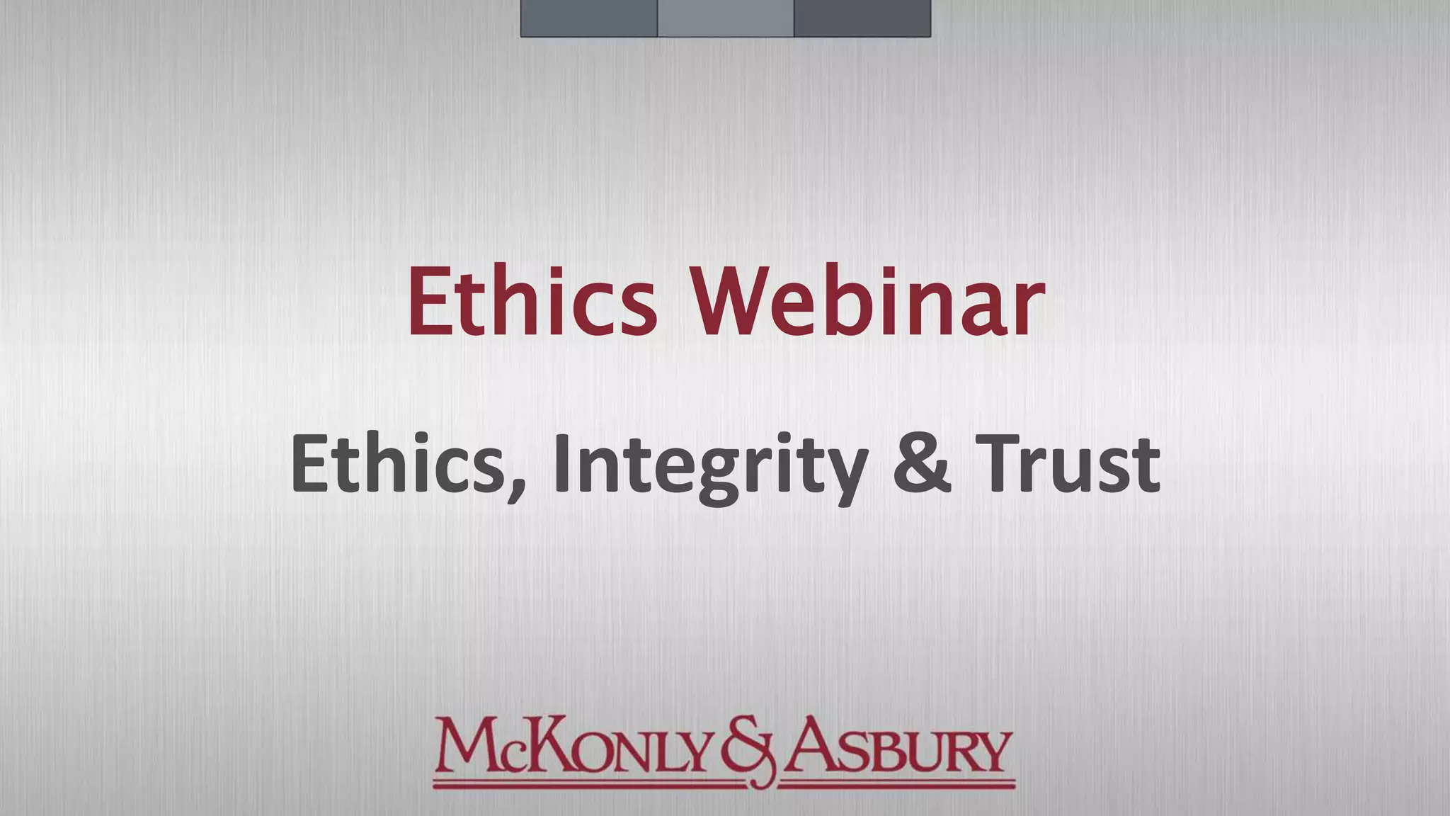Ethics, Integrity and Trust | PPTX