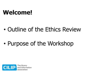 Ethics workshop | PPTX | Business Expos & Conferences | Events