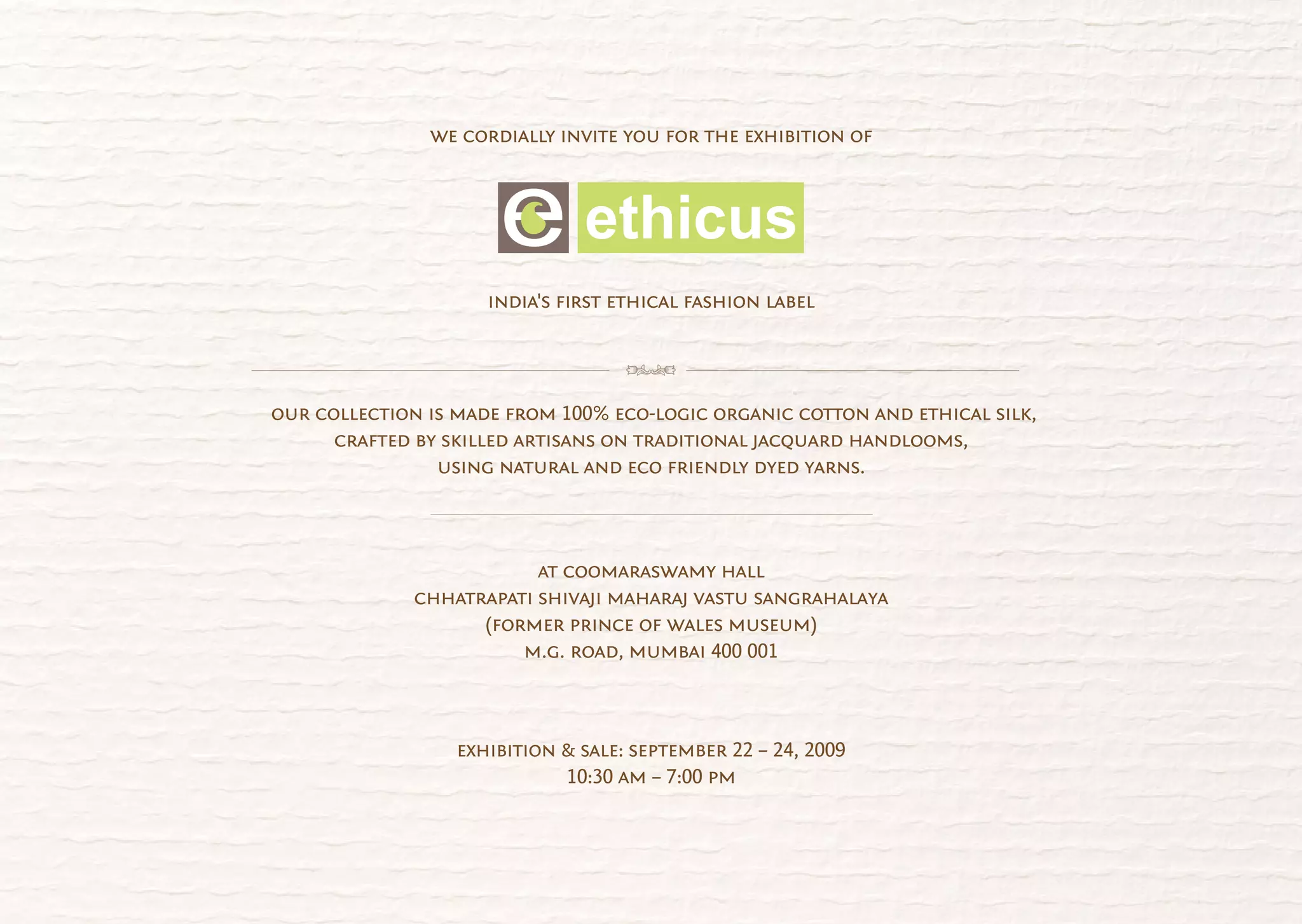 Ethicus Exhibition Invitation | PDF