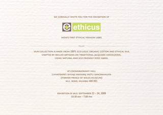Ethicus Exhibition Invitation | PDF