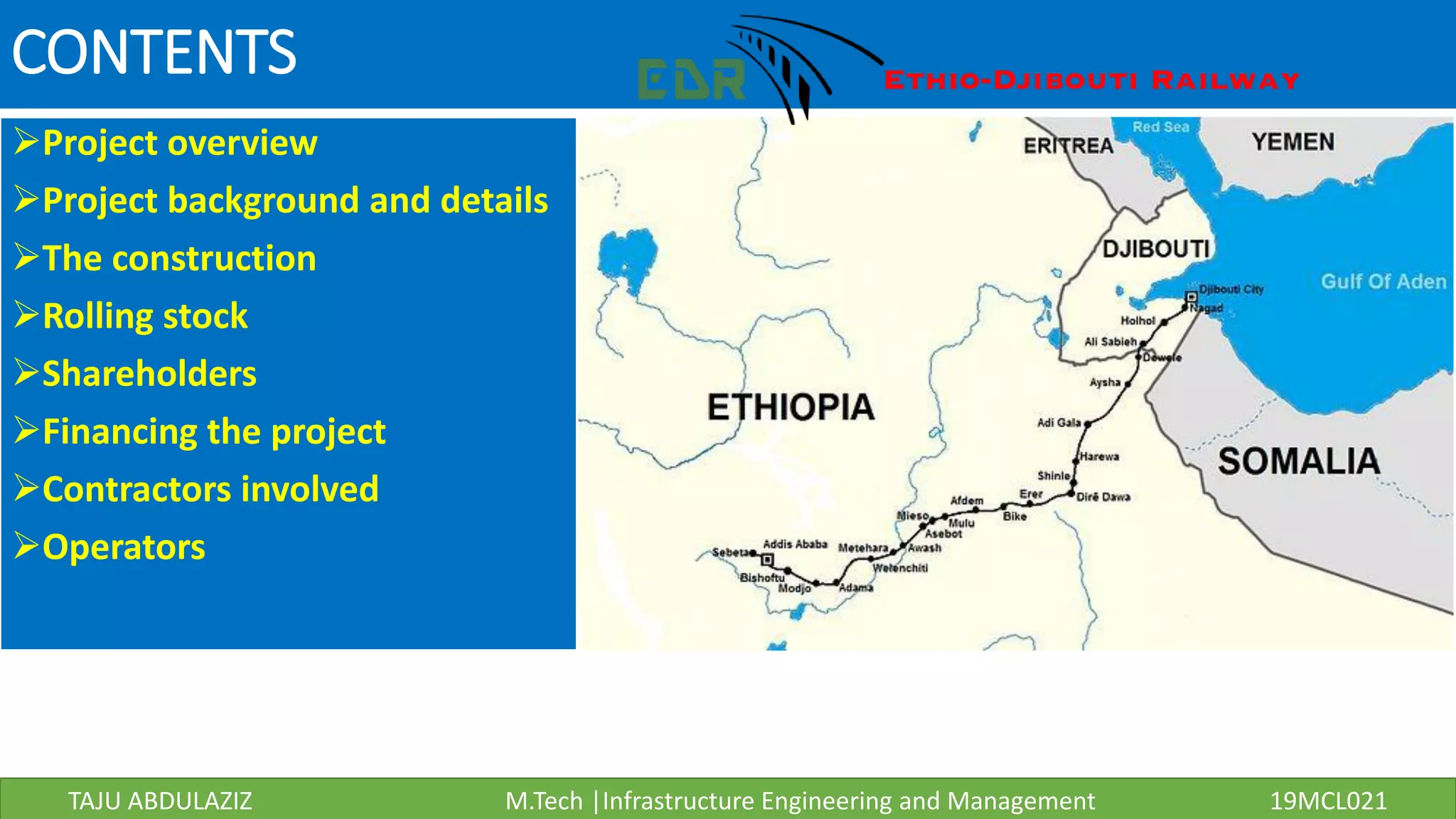 Ethio-Djibouti railway modernization by Mr Taju |PDPU 2020 | PDF