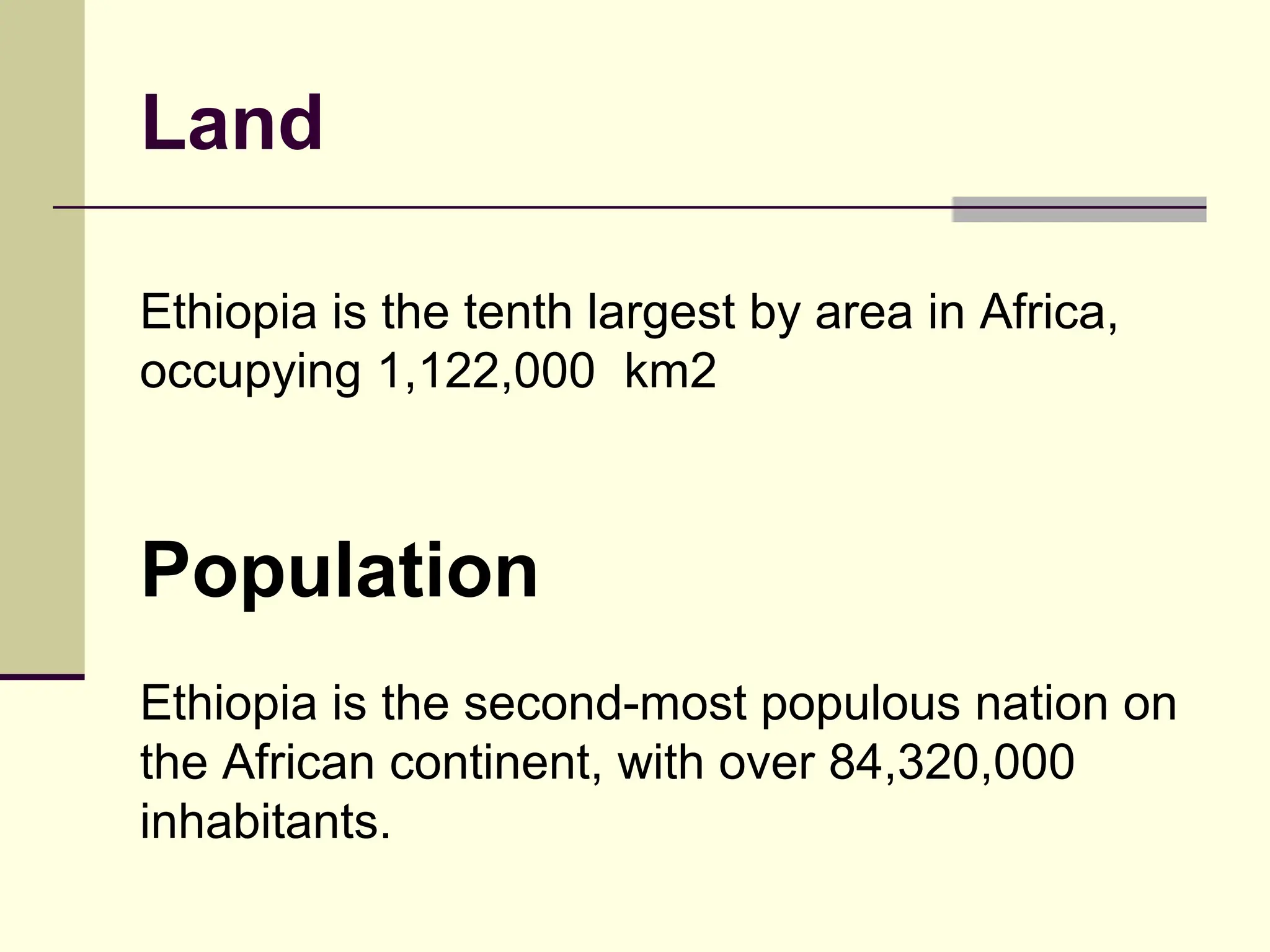 Introduction to Country Profile Ethiopia | PDF