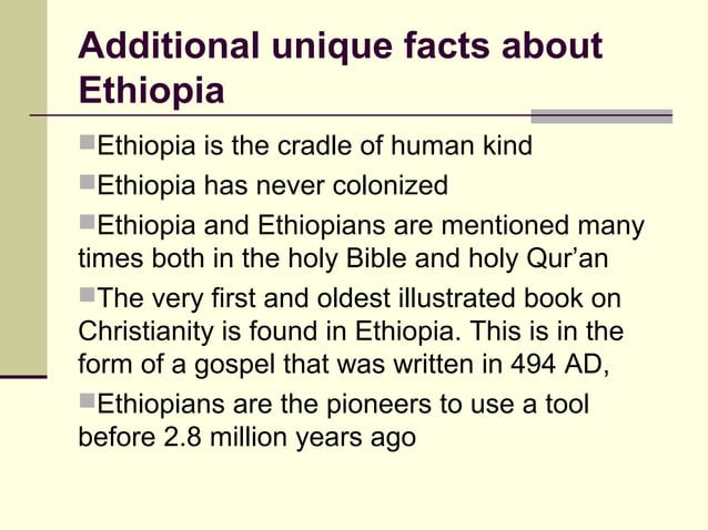 Introduction to Country Profile Ethiopia | PDF
