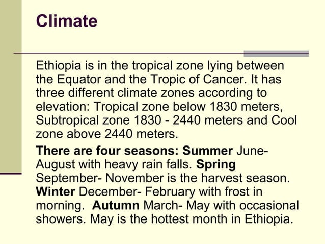 Introduction to Country Profile Ethiopia | PDF