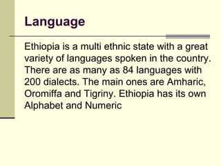 Introduction to Country Profile Ethiopia | PDF
