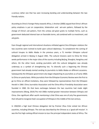 Ethiopia and China 50 years of diplomatic relation | PDF