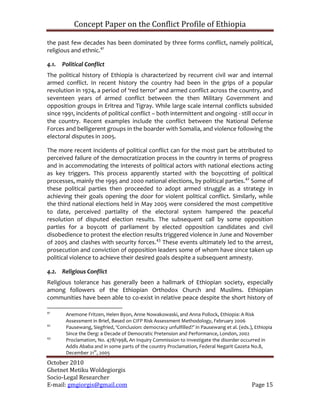 Ethiopia conflict profile october 2010 | DOCX