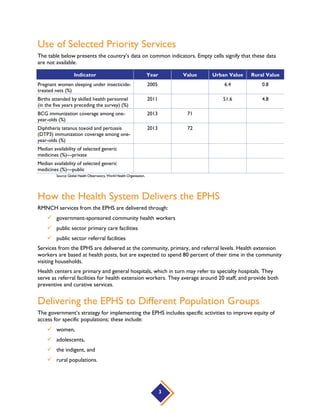 Essential Package of Health Services Country Snapshot: Ethiopia | PDF