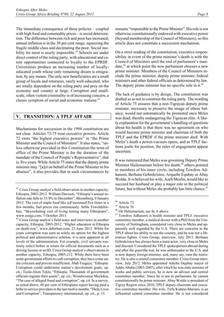 Ethiopia after PM Meles or Legesse Zenawe 1900-2012 | PDF | Politics