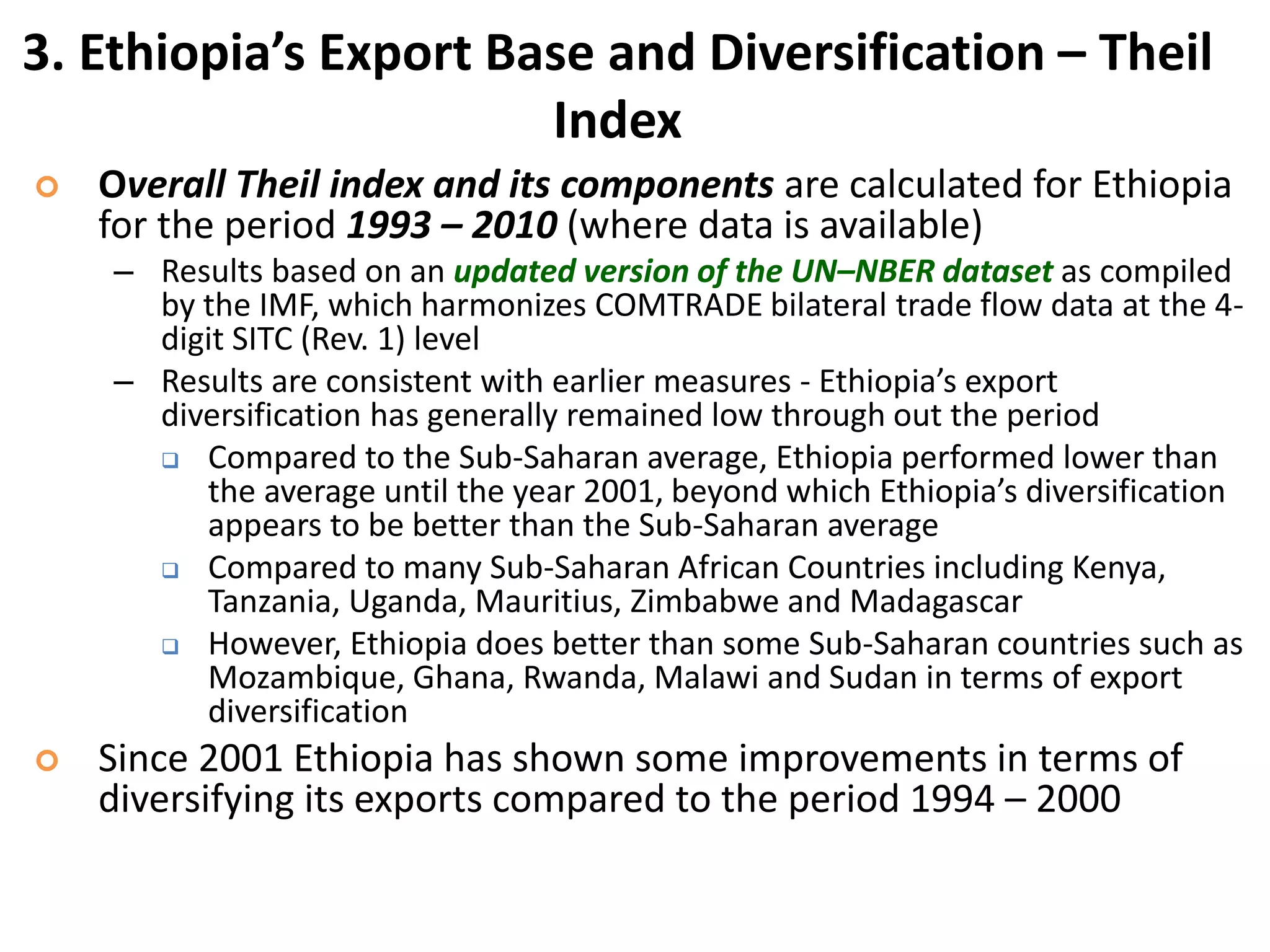 Ethiopian exports growth characteristics, dynamics and survival berihu-assefa_sep30_2016 | PPT ...