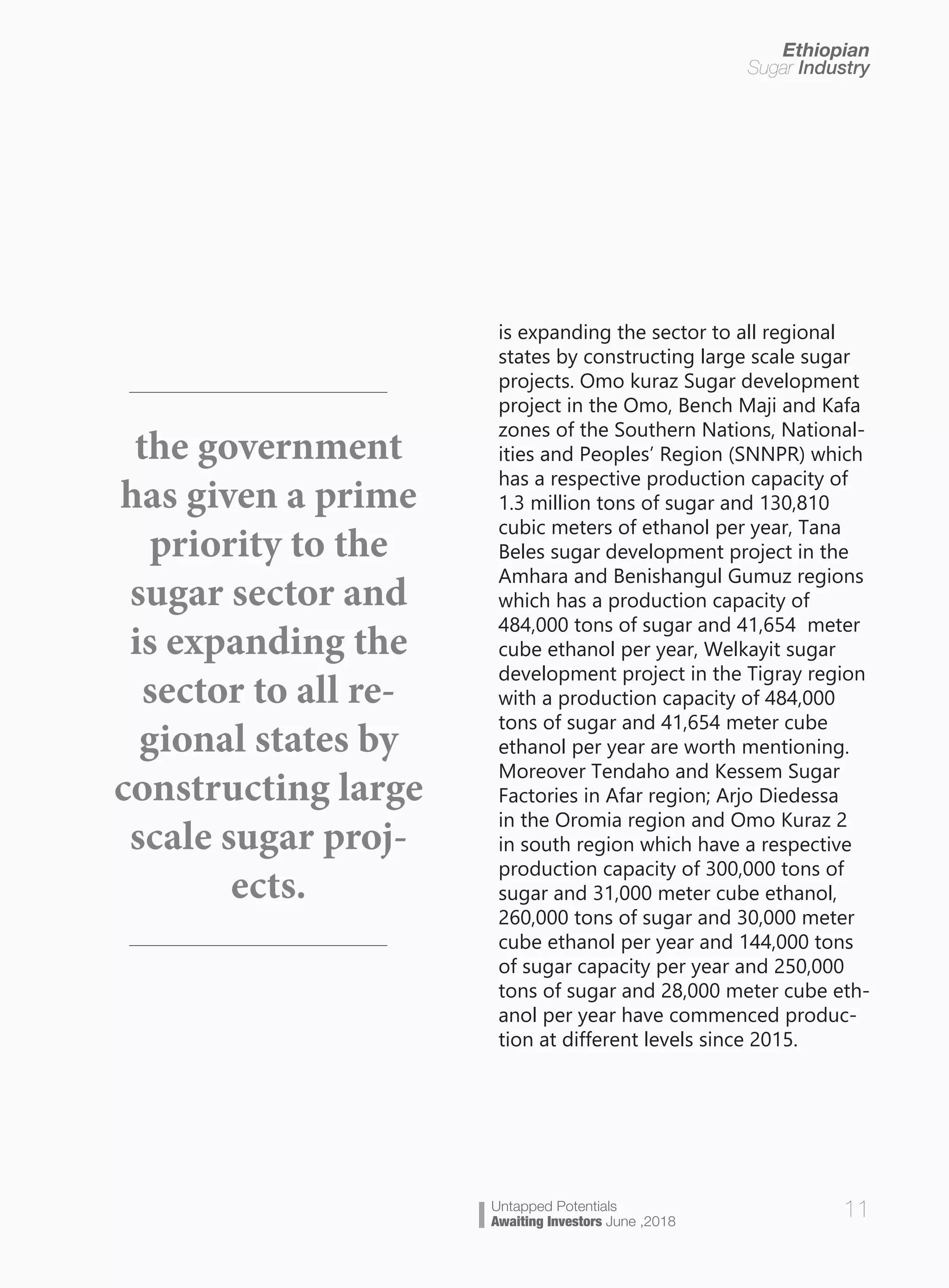 Ethiopian sugar industry profile | PDF