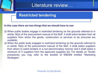 Ethiopian tender practice | PPTX