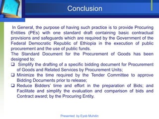 Ethiopian tender practice | PPTX