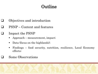 Lessons from Ethiopia's Productive Safety Net Programme, presented by ...