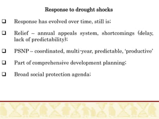 Lessons from Ethiopia's Productive Safety Net Programme, presented by ...