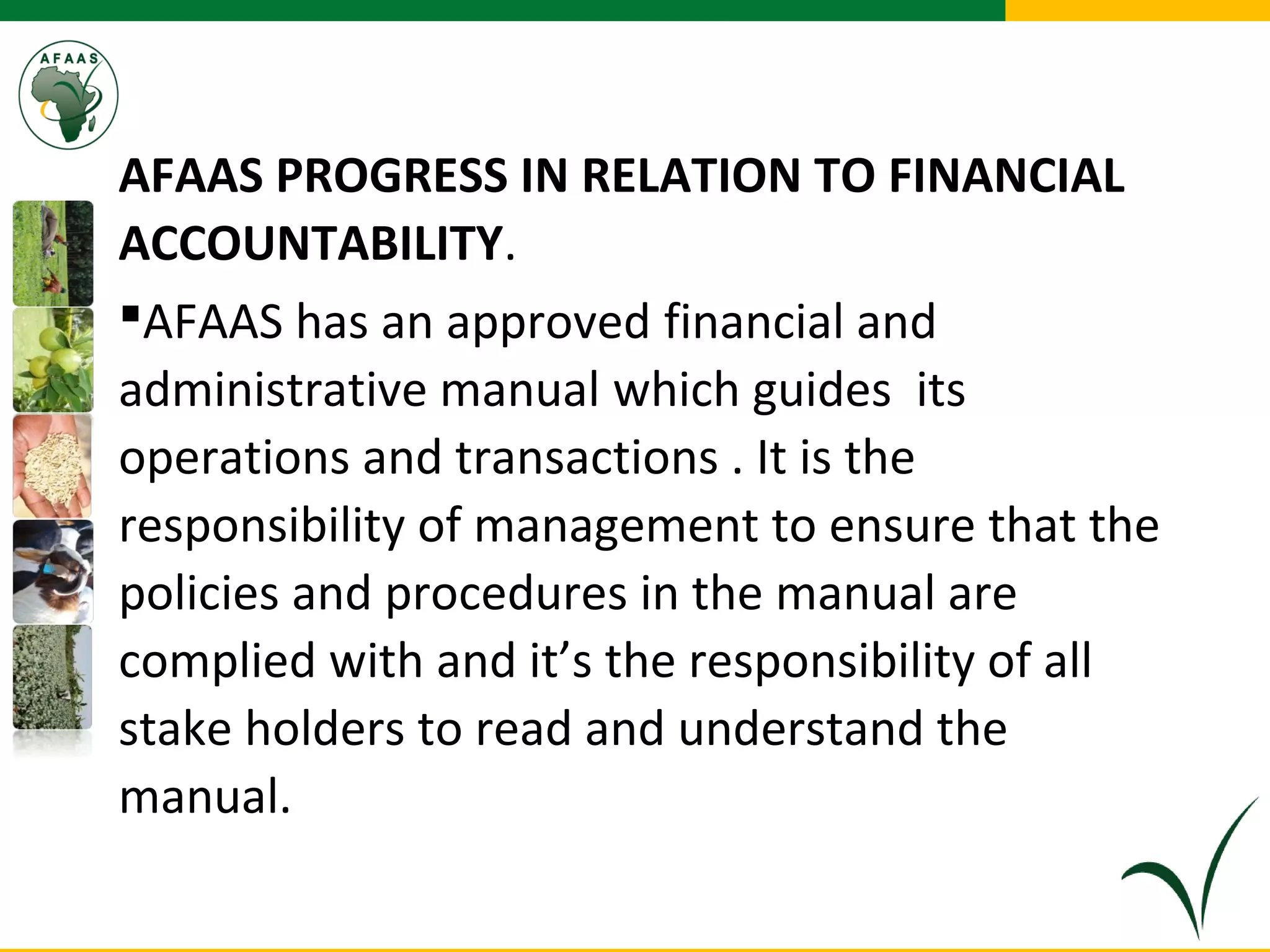 AFAAS FINANCIAL ACCOUNTABILITY | PPT