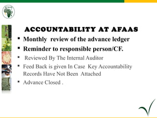 AFAAS FINANCIAL ACCOUNTABILITY | PPT