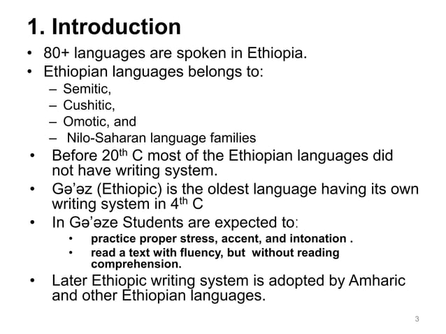 Ethiopic Writing System | PPTX
