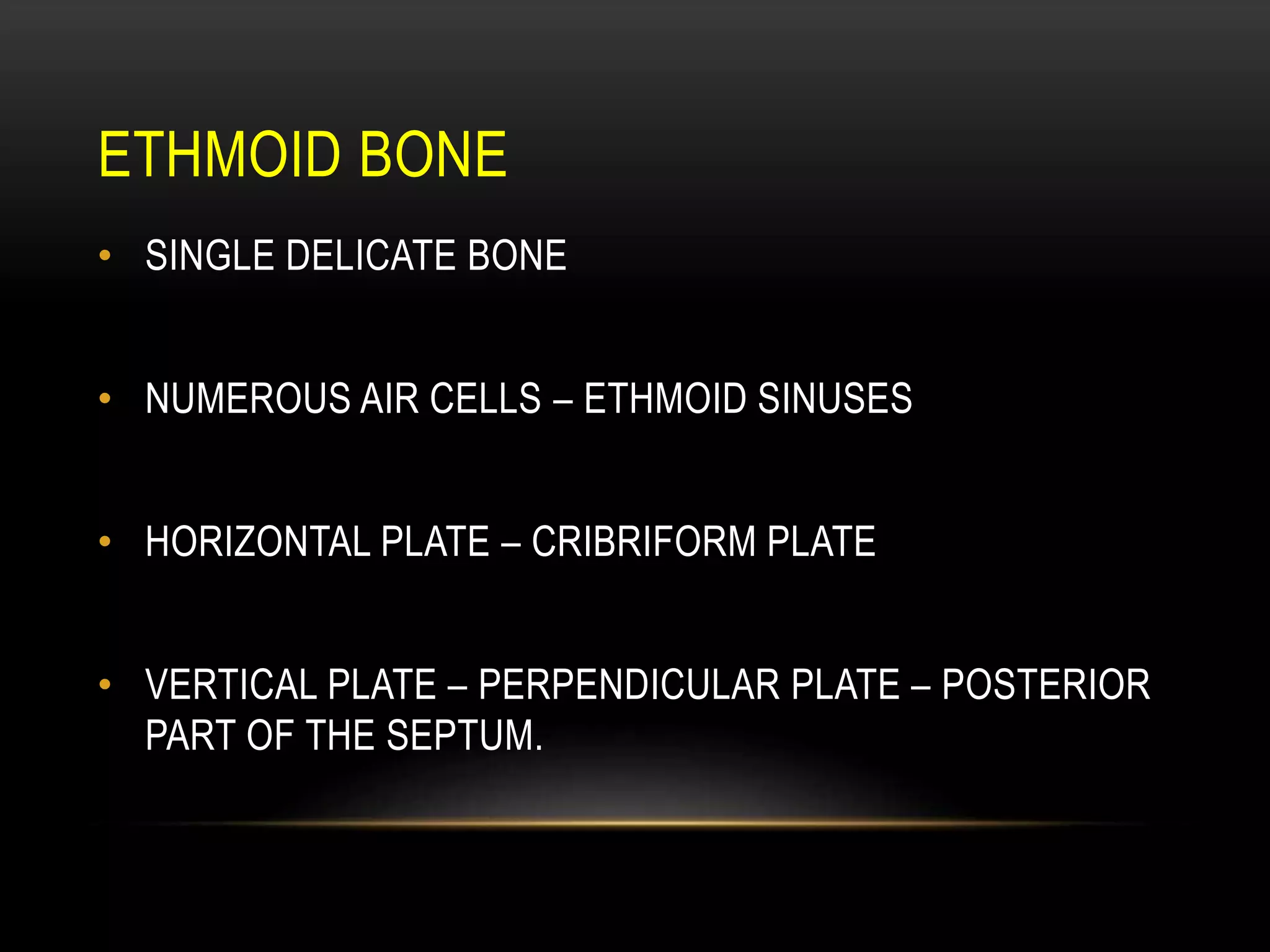 Ethmoid bone anatomy | PPTX