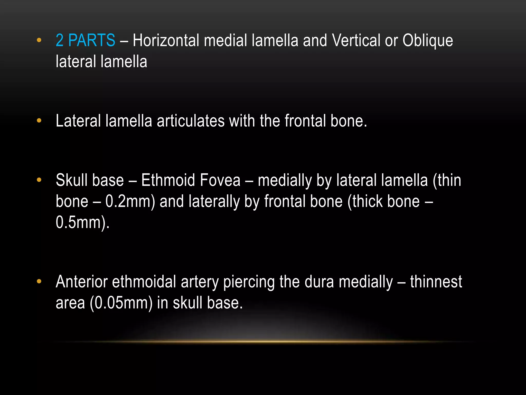 Ethmoid bone anatomy | PPTX