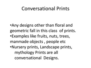 Ethnic and converstional prints | PPTX